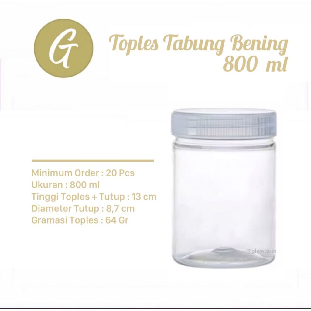 Jual Toples Plastik Bening 800 ml toples tabung 600 ml Toples silinder ...
