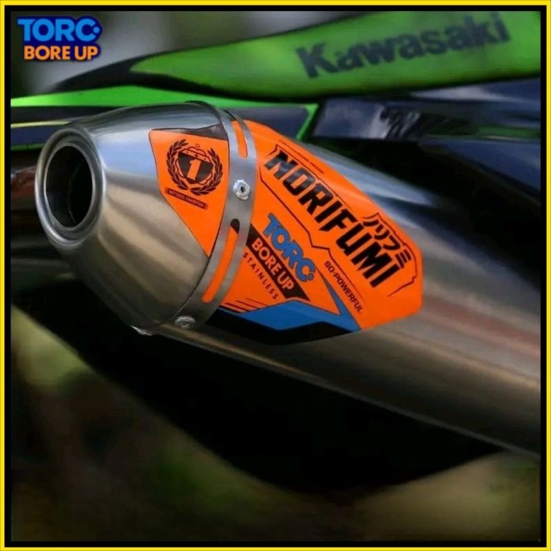 Jual KNALPOT NORIFUMI TORC BORE UP FULL STAINLESS PNP KLX 150/BF CRF ...