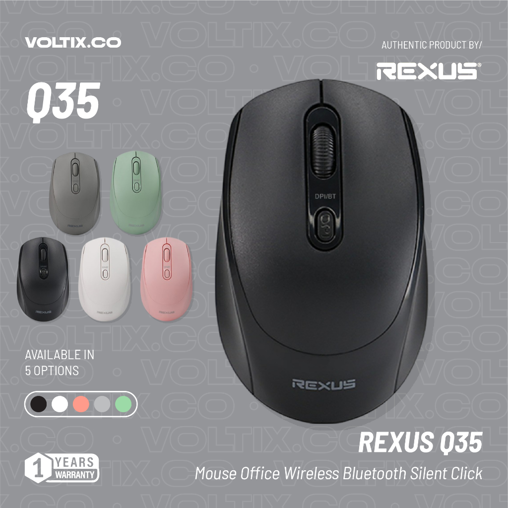 Jual Rexus Mouse Wireless Office Q35 Silent Click | Shopee Indonesia