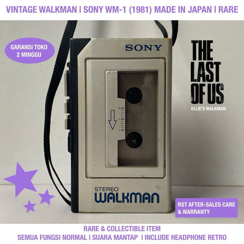 Jual [RESTOCK] Walkman | Sony WM-1 (1981) | Rare Item | Ellie’s “The Last Of Us” Walkman ...