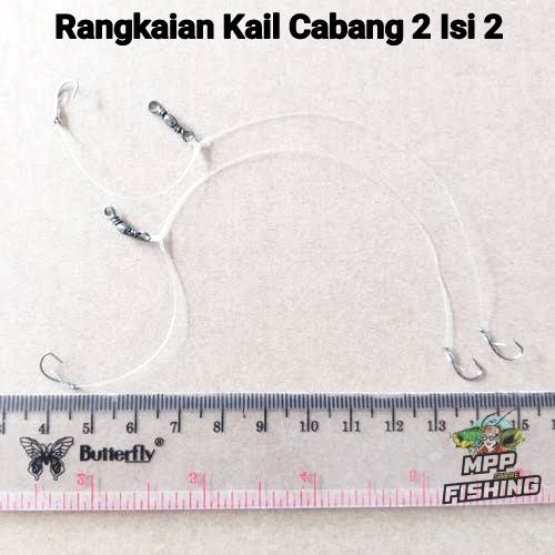 Jual Rangkaian Kail Ikan Mas Cabang 2 Isi 2Pcs / Kenceh Pancing Cabang ...
