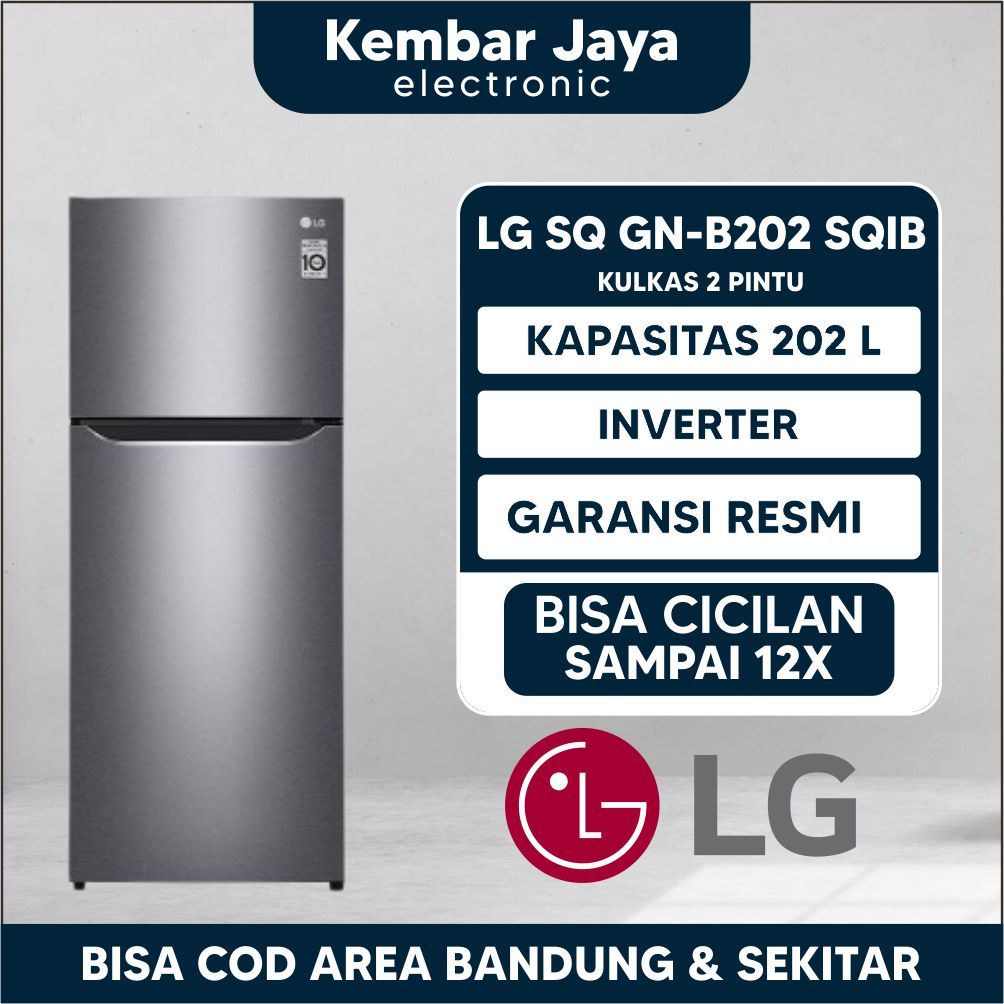 Jual Kulkas 2 pintu LG SQ GN-B202 SQIB GARANSI RESMI | Shopee Indonesia