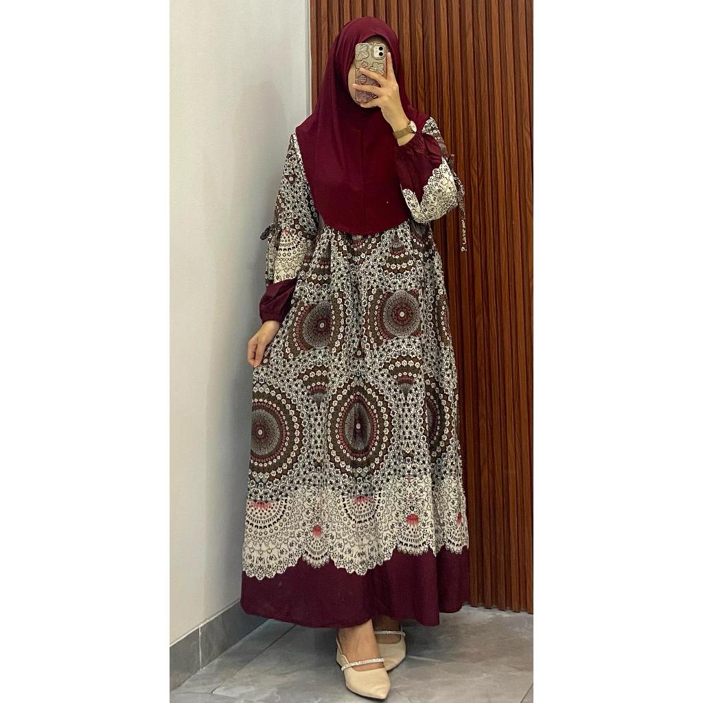 Jual Gamis Raysha Rayon Set Hijab Jersey Premium | Raysha Long Dress ...