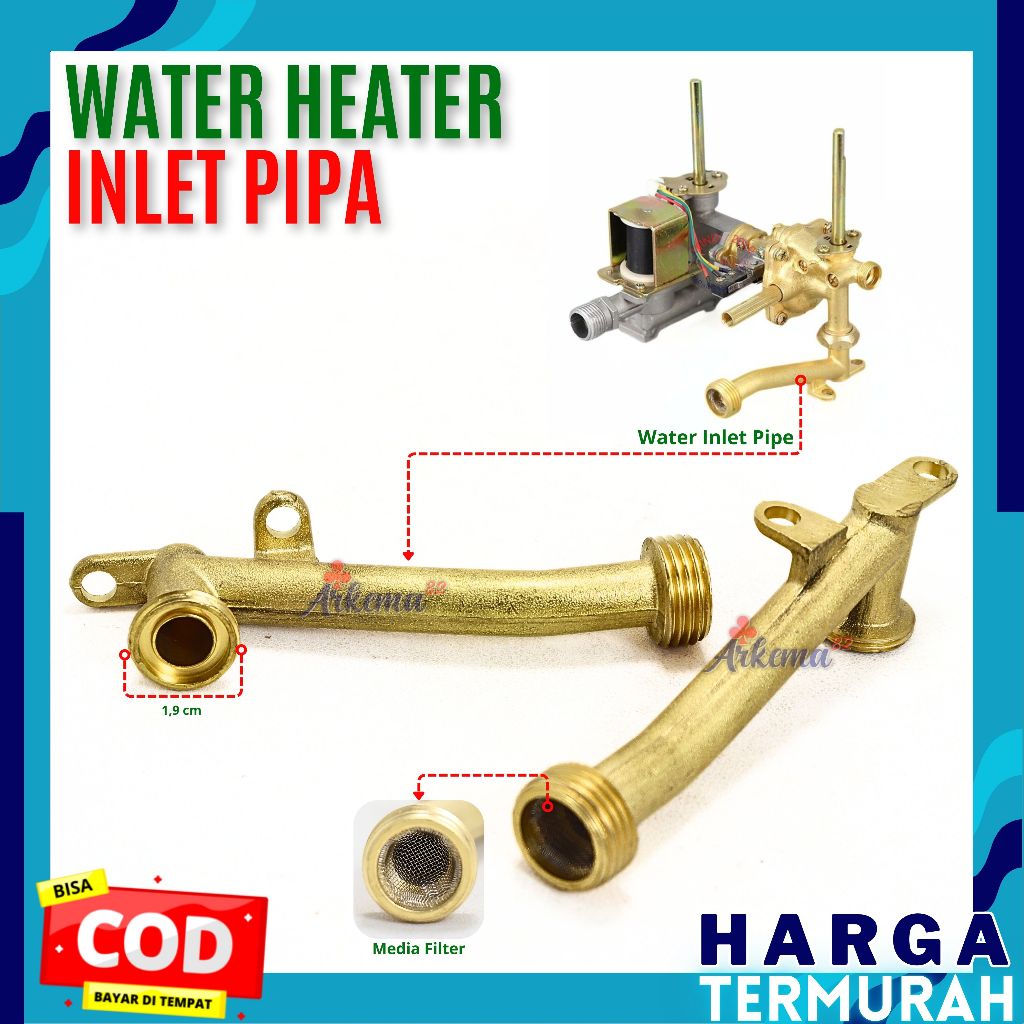 Jual PIPA INLET SALURAN MASUK AIR DINGIN WATER HETAER GAS LPG / PIPE ...