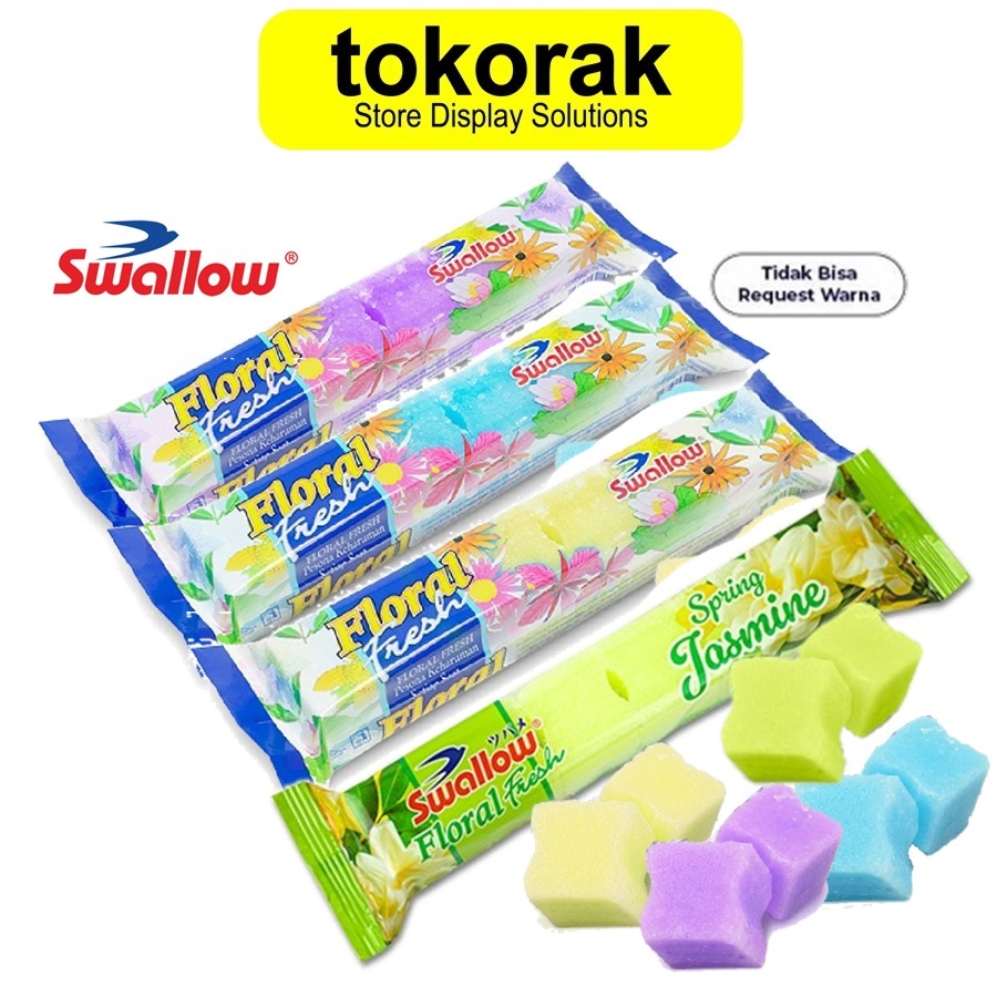 Jual SWALLOW FLORAL FRESH ISI 6 PCS COLOUR KAMPER BARUS TOILET WARNA ...
