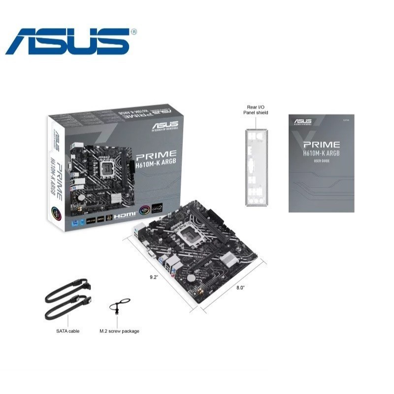 Jual Motherboard Asus Prime H610M-K ARGB DDR5 Intel LGA 1700 / Motherboard DDR5 Asus H610 ...