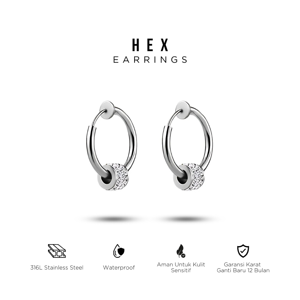 Jual PROJECT NINETYSEVEN - HEX Earrings - Anting Pria Wanita Anti Karat Anting Jepit Anting ...