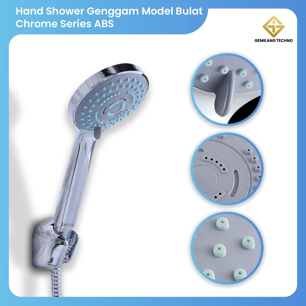 Jual Hand Shower Genggam Bulat Chrome Series ABS – Semprotan Air Kuat ...