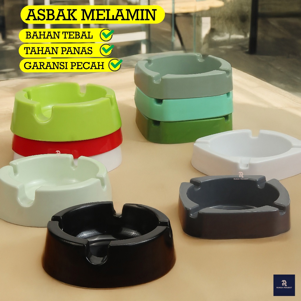 Jual Asbak Melamin Persegi Asbak Rokok Mewah Tebal Asbak Cafe/Hotel ...