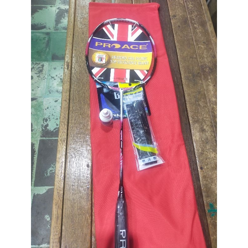 Jual Raket Badminton Pro Ace Impact 8100 Original Full Set | Shopee ...