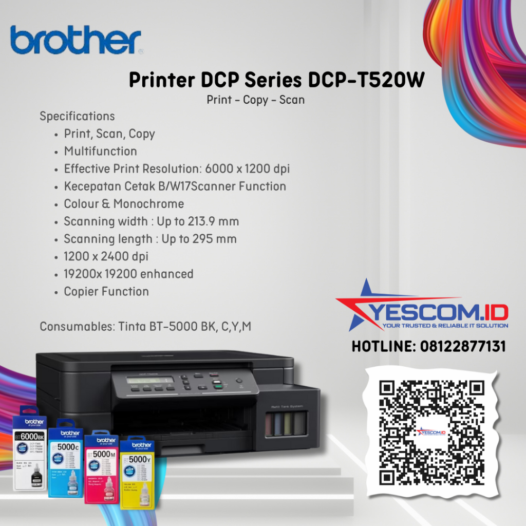 Jual Printer BROTHER DCP-T520W Ink Tank | Shopee Indonesia