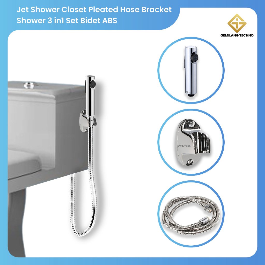 Jual Jet Spray / Jet Shower Closet 3 in 1 – Pleated Hose & Bracket ...