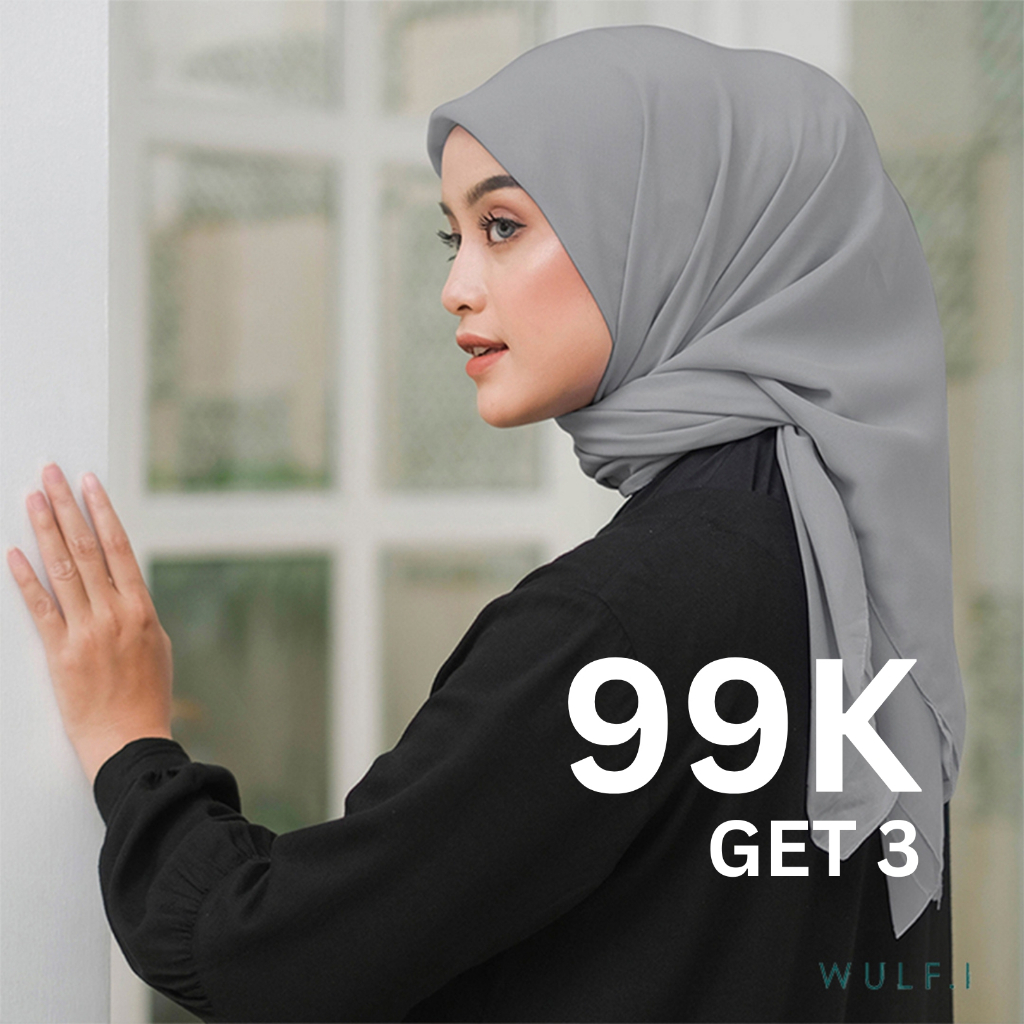 Jual Wulfi Hijab Segiempat Poly Spun | Shopee Indonesia