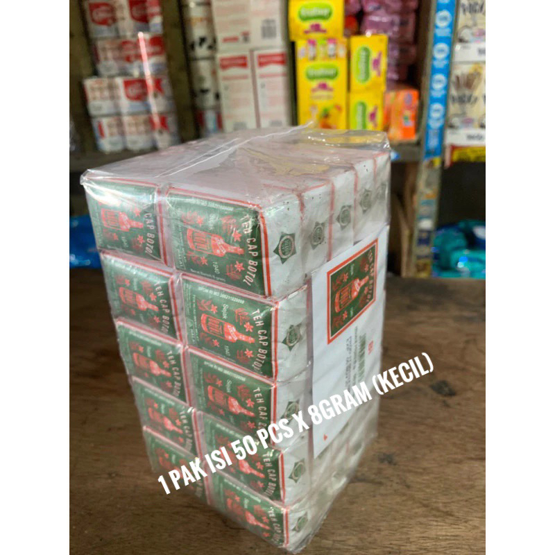 Jual Teh Cap Botol Tubruk Kecil Hijau exp Mei 2026 1 Pak isi 50 pcs x ...