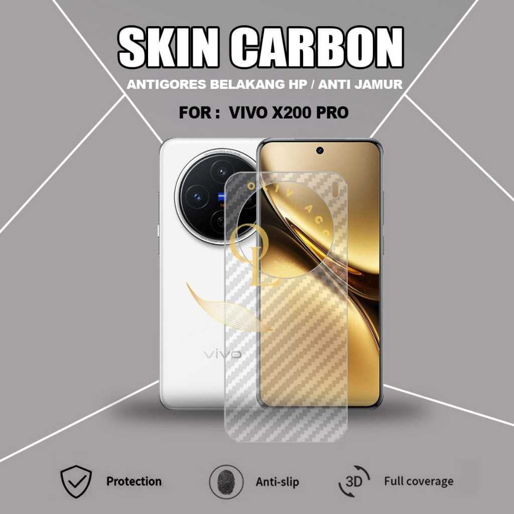 Jual skin carbon vivo x200 5g x200 pro garskin antigores handphone | Shopee Indonesia