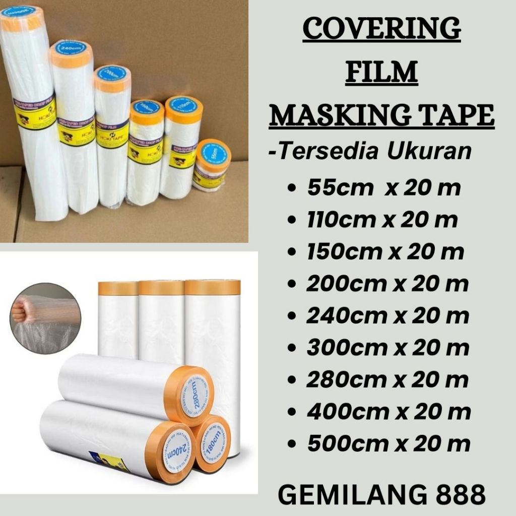 Jual Covering Uk 55cm - 110cm - 150cm - 200cm - 240cm - 300cm (Panjang ...