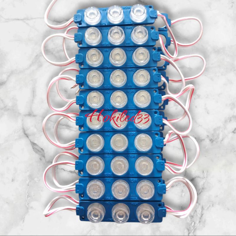 Jual LED Module 3 mata Biru Muda ( 3W 12V dan 24V) | Shopee Indonesia