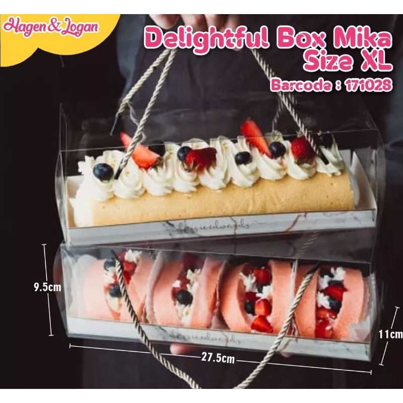 Jual BOX MIKA PERSEGI PANJANG / DUS MIKA CAKE DAN PUDING - 1 PCS ...