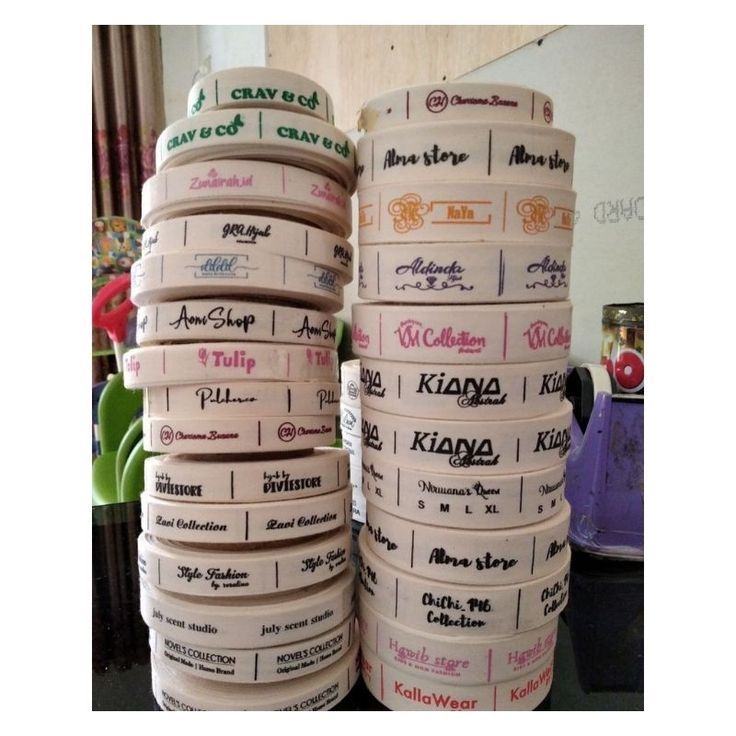 Jual Label katun import ( paket 200 pcs ) desain custom, label katun ...