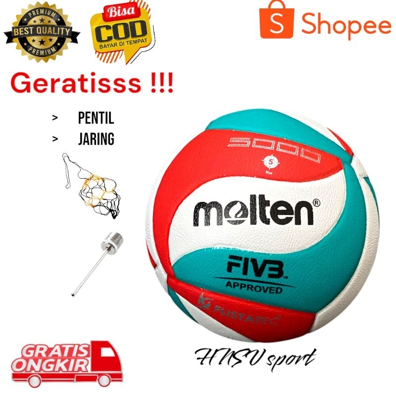 Jual bola voli voly volley volley tangan molten gratis pentilasi dan ...