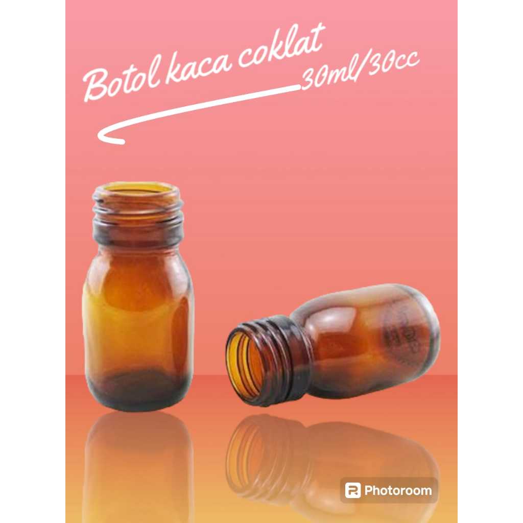 Jual Botol sirup coklat 30ml/botol kaca coklat 30cc/botol farmasi kaca coklat | Shopee Indonesia