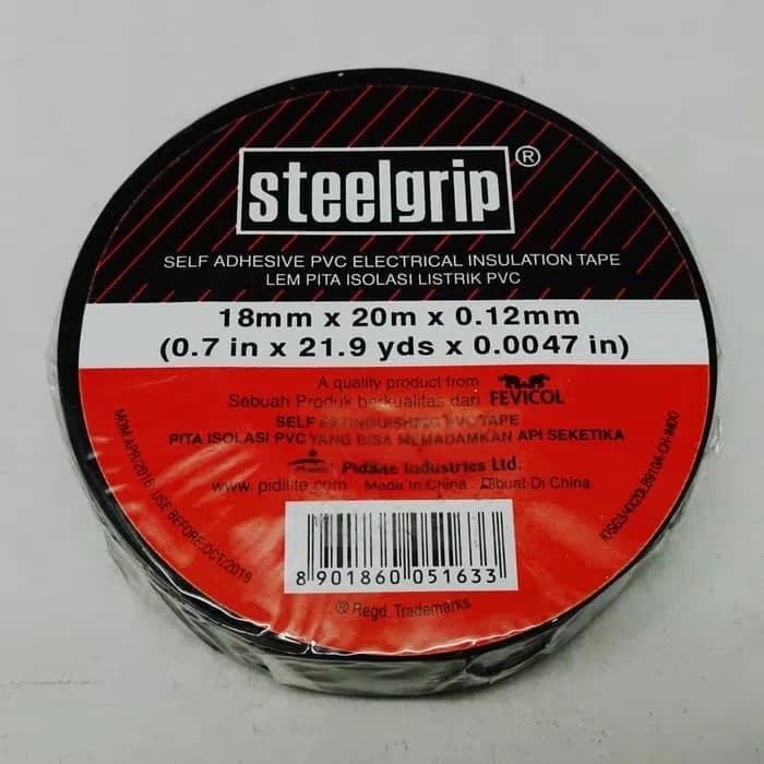 Jual Isolasi Listrik Steelgrip / Lakban Hitam / Isolasi Hitam | Shopee ...