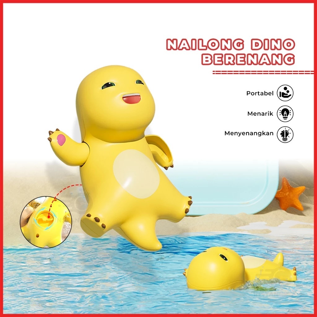 Jual 1 PCS Mainan Nailong Berenang Desain Karakter Dinosaurus Lucu Dan ...