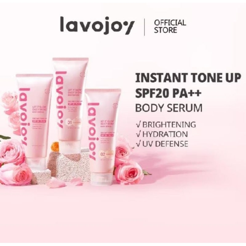 Jual LAVOJOY LET IT GLOW DAILY SHINE BODY SERUM INSTANT TONE UP 180ml | Shopee Indonesia