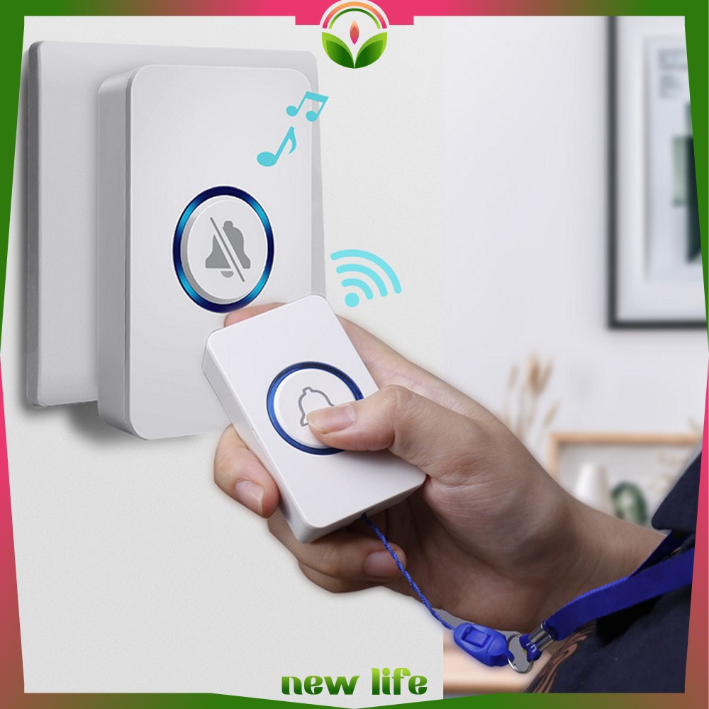 Jual Wireless Door Bell Tanpa Kabel Nirkabel dengan 1 Remote Transmitter dan 1 Receiver / Bell ...
