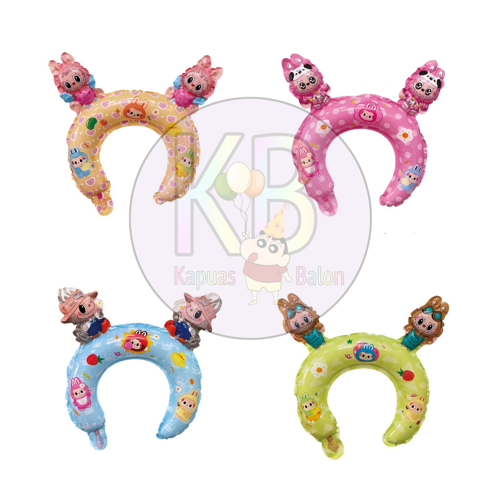 Jual Balon Bando Kartun Labubu Unik / Headband Karakter Labubu Baru ...