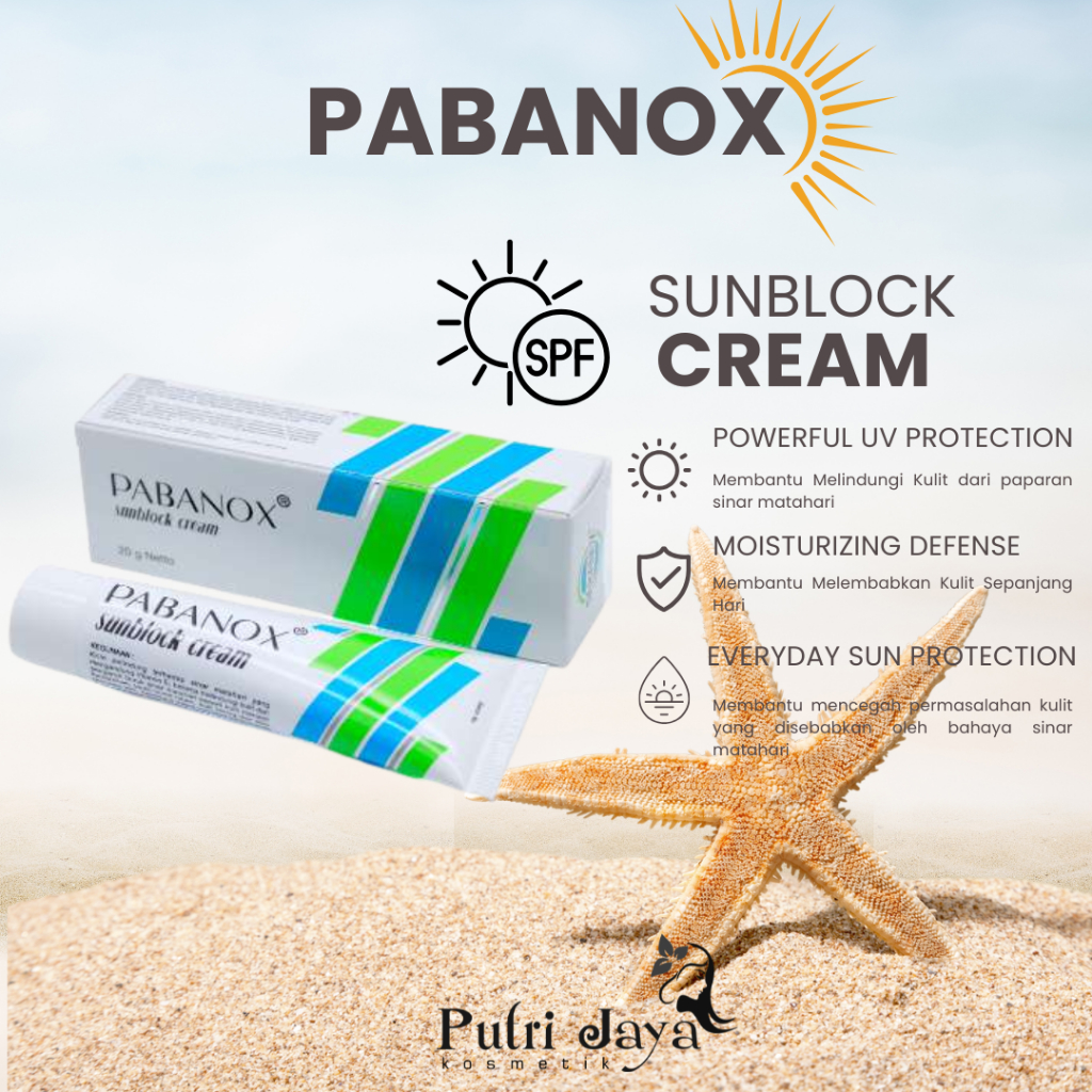 Jual PABANOX Sunblok Cream 20gr SKS | Shopee Indonesia