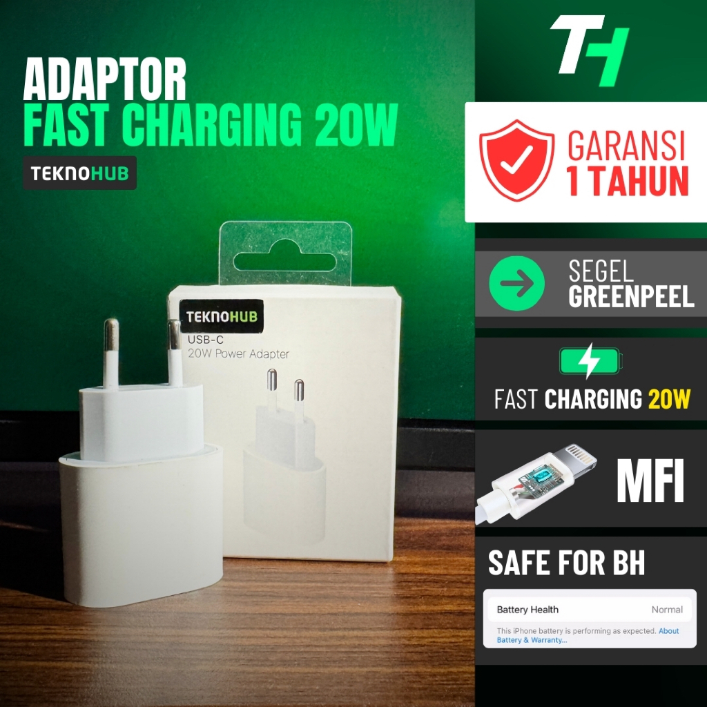 Jual [GARANSI 1 TAHUN ] ADAPTOR IP 20W FAST CHARGING BY TEKNOHUB ...