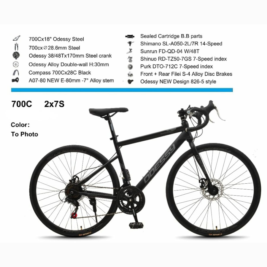 Jual Sepeda Balap Roadbike ODESSY MT 1011S 700c Rem Cakram Shimano | Shopee Indonesia