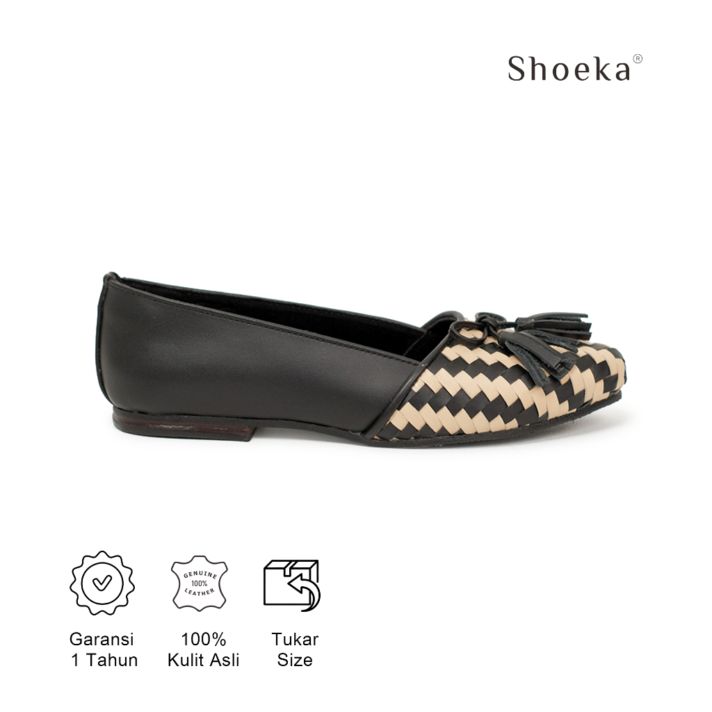 Jual Shoeka - Sepatu Kulit Wanita - Gendhis Flat | Shopee Indonesia