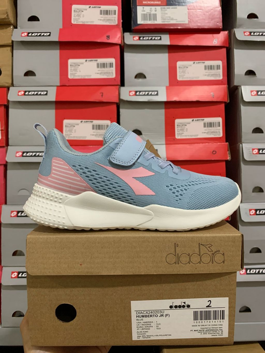 Jual Diadora Humberto Jr Blue Kids Shoes Original | Shopee Indonesia