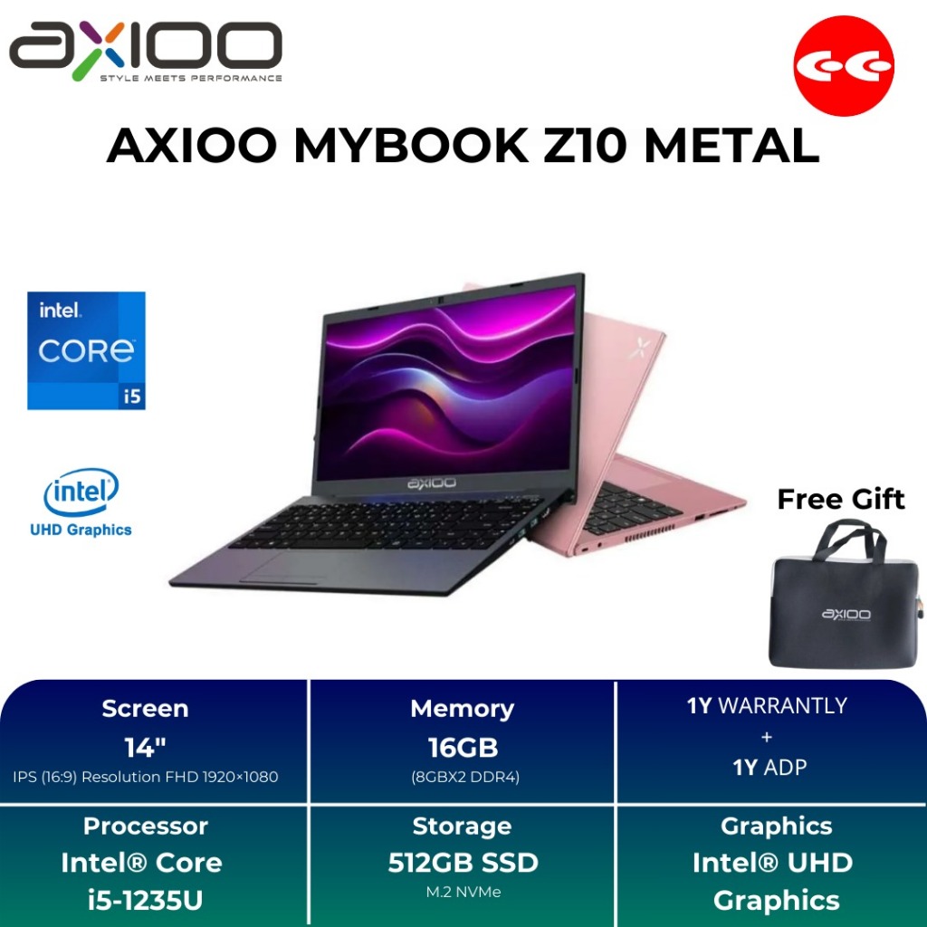Jual AXIOO Z10 METAL I5 1235 RAM 8GB SSD 256GB W11 | Shopee Indonesia