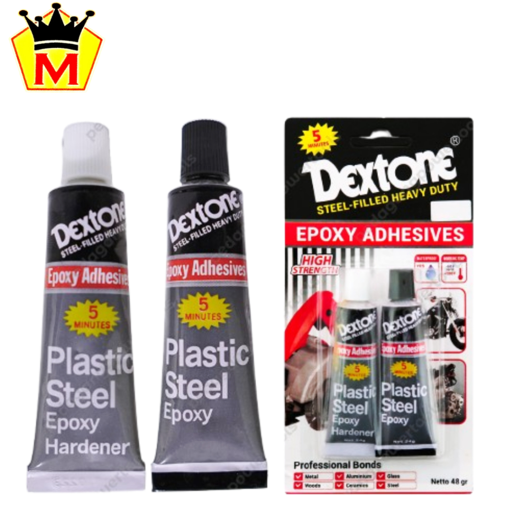 Jual [1 SET] Lem Besi / Lem Epoxy Adhesive Dextone 5 menit | Shopee ...