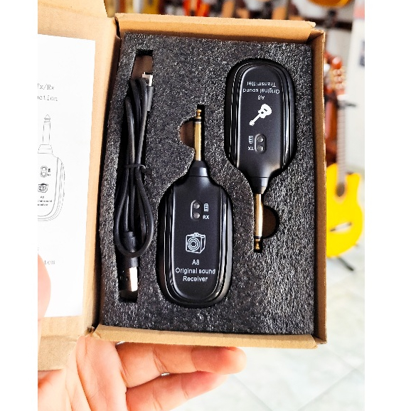 Jual Jack Gitar Bass Elektrik UHF Transmitter Receiver Wireless System KEEP MOTION UHF Wireless ...
