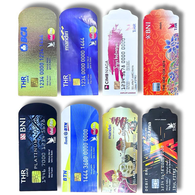 Jual (50 LEMBAR) AMPLOP ATM ISI 50 PCS / ANGPAU LEBARAN MOTIF ATM DAN ...