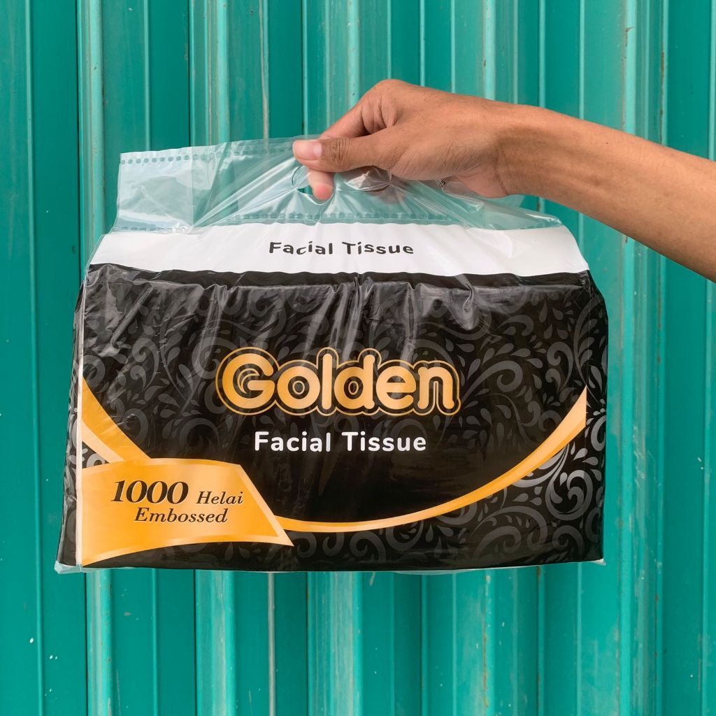 Jual Tissue Tisu Facial Golden 1000 helai 2ply | Shopee Indonesia