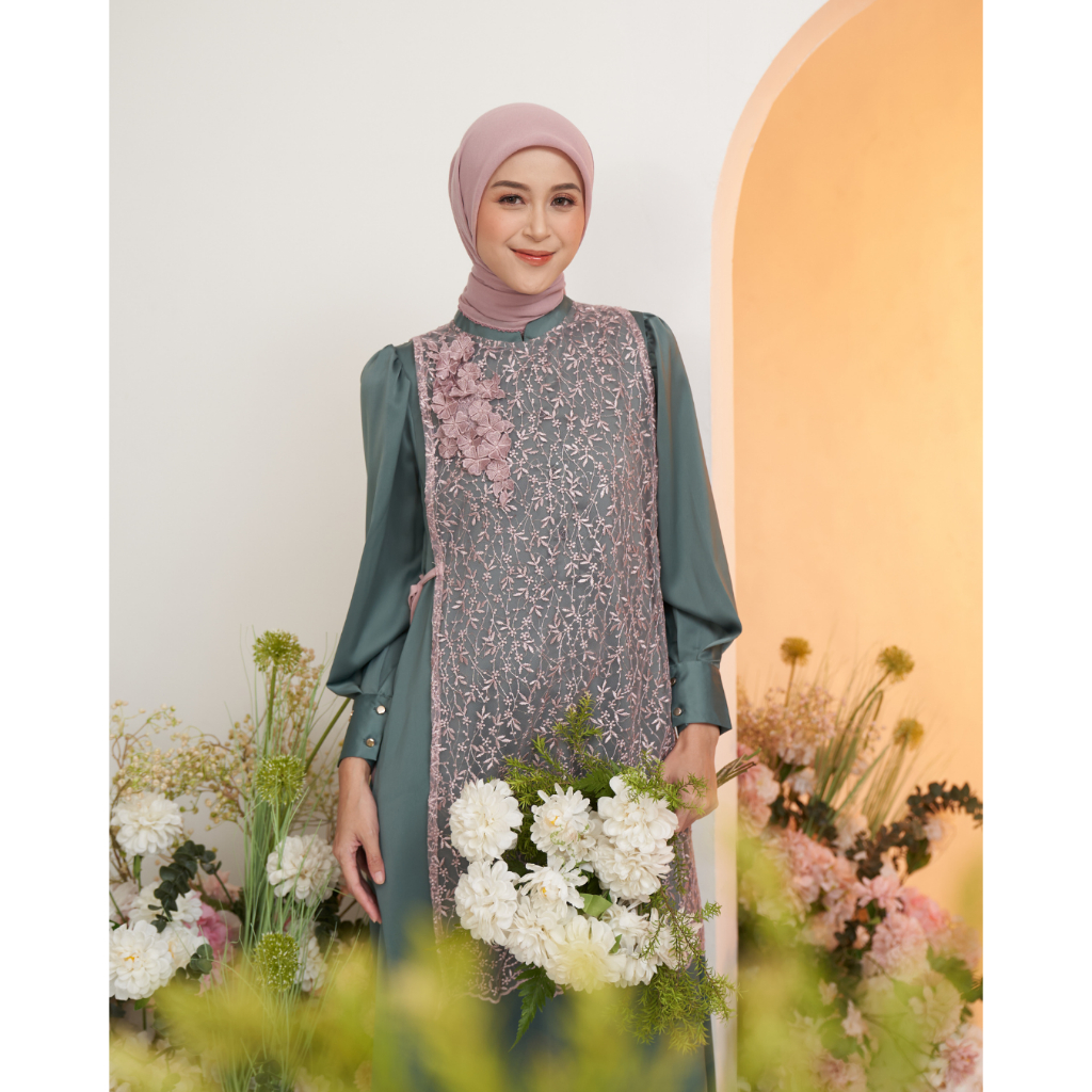 Jual SWISTYA-MIREA SERIES Gamis Silk Brukat Perempuan Dewasa Koleksi ...