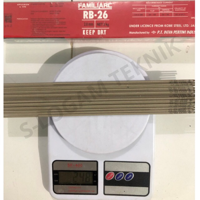 Jual Kawat Las Besi RB 26 KOBE STEEL 2 mm 1/4 KG Welding Electrodes RB26 | Shopee Indonesia
