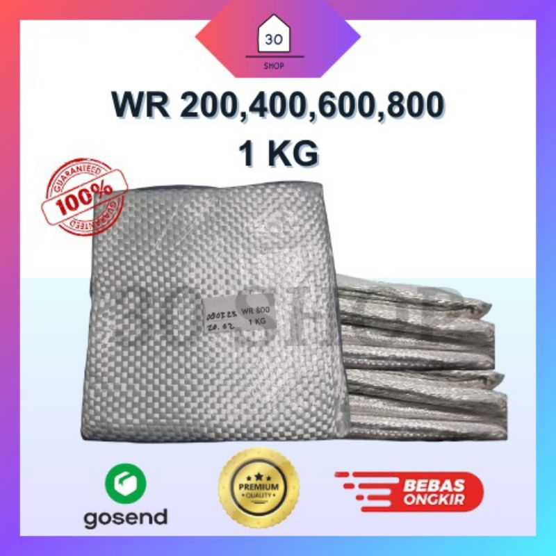 Jual Woven roving fiberglass Wr 1 kg Wr 200 400 600 800 serat aquaproof ...