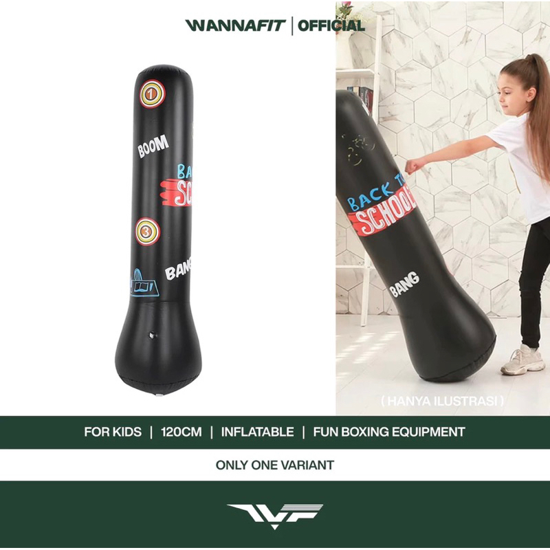 Jual WANNAFIT samsak tiup anak berdiri 120 cm || samsak tiup anak angin ...