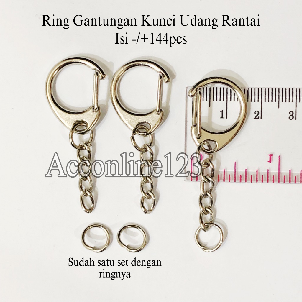 Jual Ring Gantungan Kunci Udang Rantai / Ring Gantungan Kunci Souvenir ...