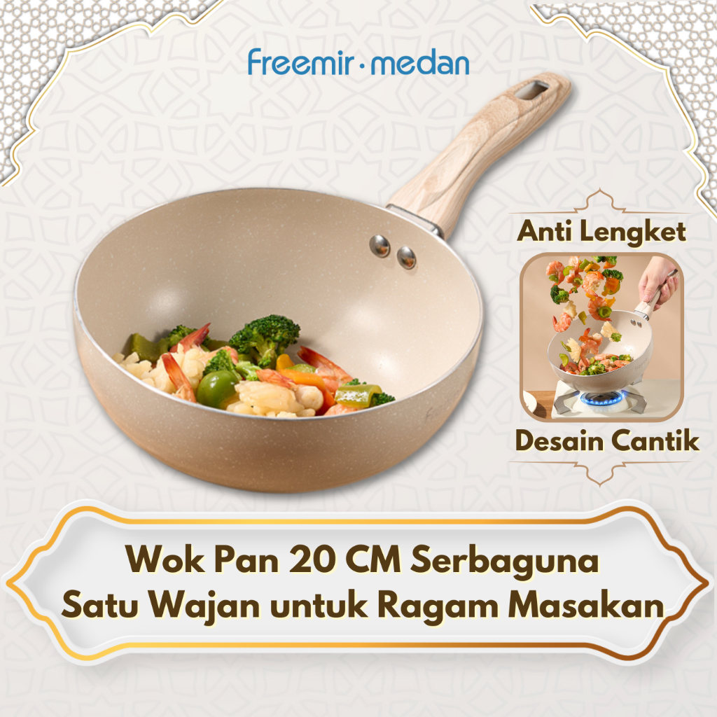Jual 【𝙛𝙧𝙚𝙚𝙢𝙞𝙧】 Special freemir Sauce Pan Beige Series 20cm Wajan Anti ...