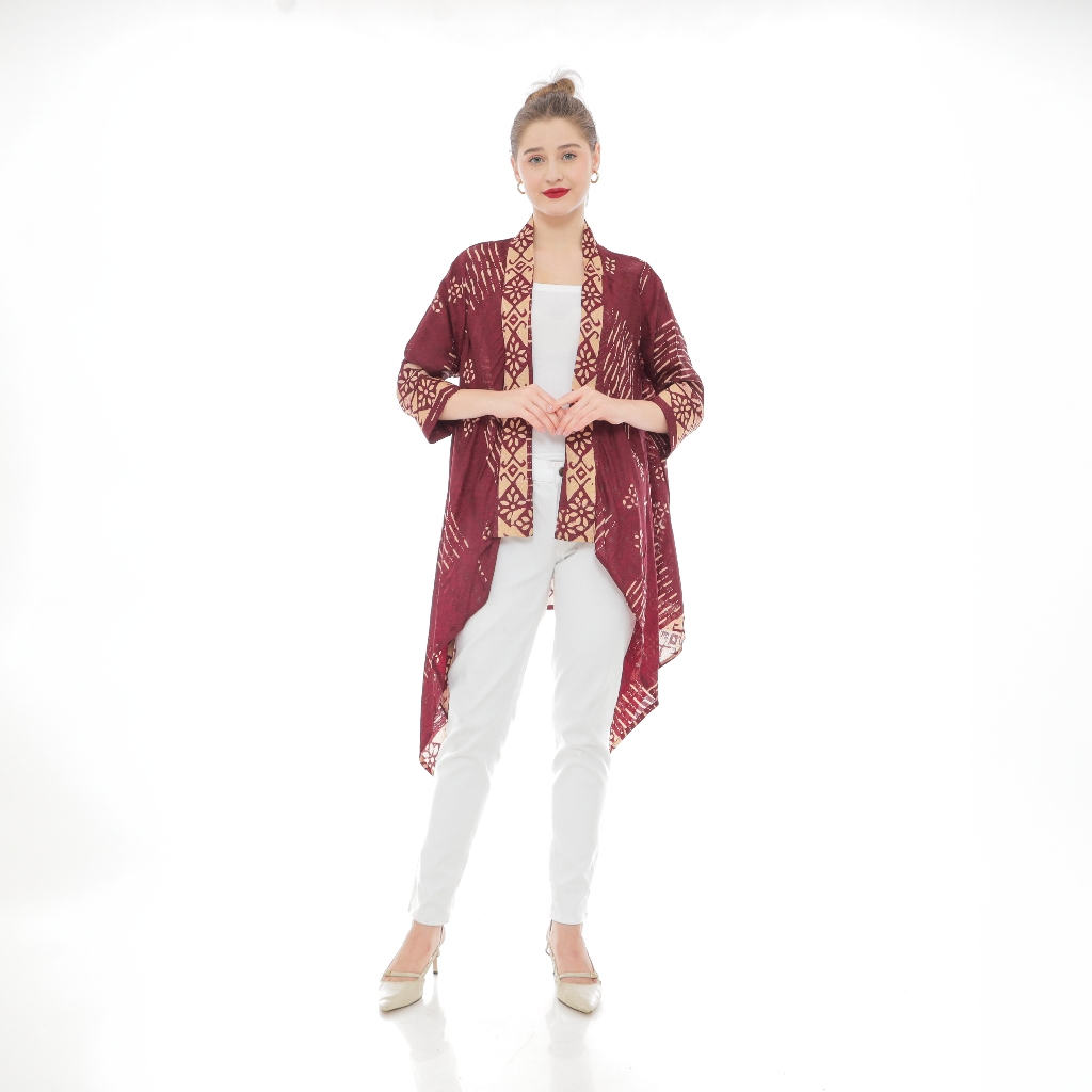 Jual Rinjanie Batik - Bolero Batik Wanita Modern - Maroon Series ...