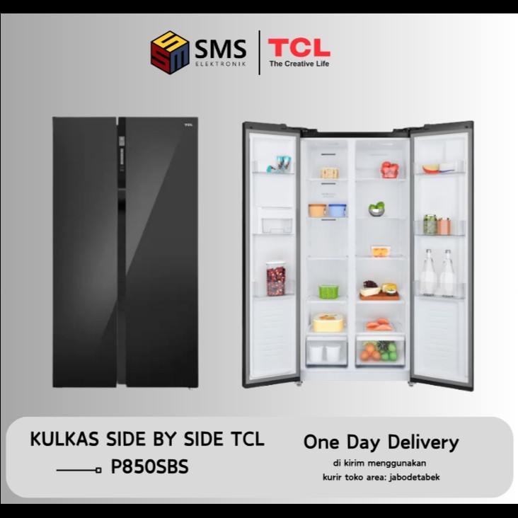 Jual TCL Kulkas 2 Pintu Side by Side - 633L - No Frost - Inverter ...