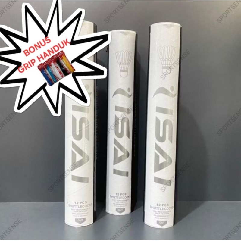 Jual Shuttlecock Isai Black Hitam SPEED 78 kok cock Bola Badminton Bulu ...