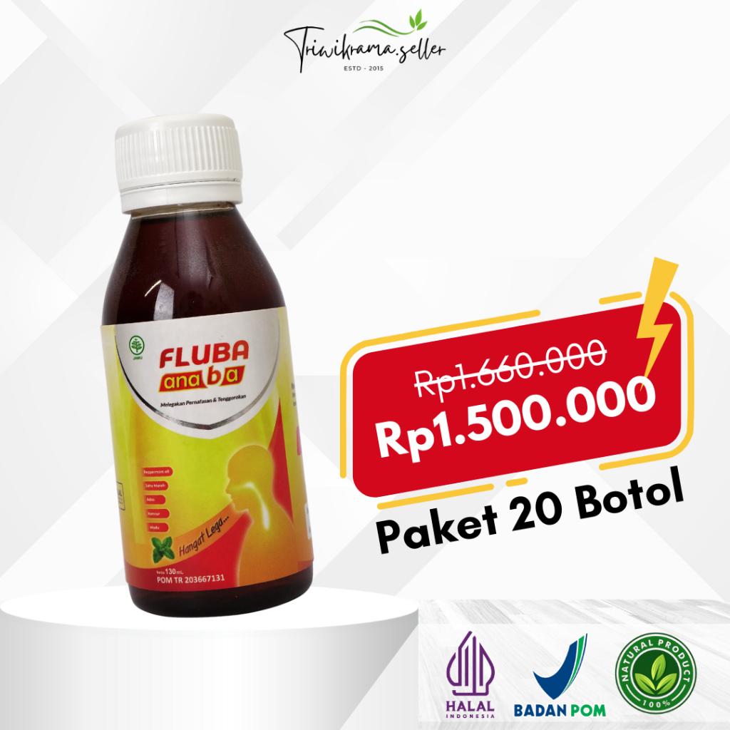 Jual Triwikrama - Fluba Anaba 130ml Paket 20 Botol | Shopee Indonesia